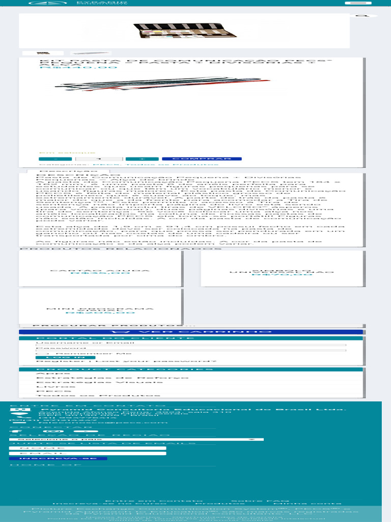 KIT Pasta de Comunicação PECS® PEQUENA Pasta + Divisórias + Alça ...