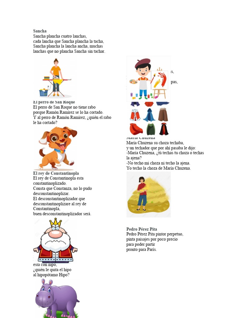 10 Trabalenguas | PDF