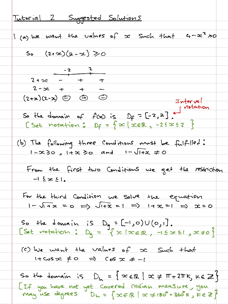 Tutorial 2 Solutions - 1 | PDF