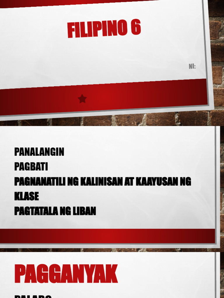 Ppt. FILIPINO 6 | PDF