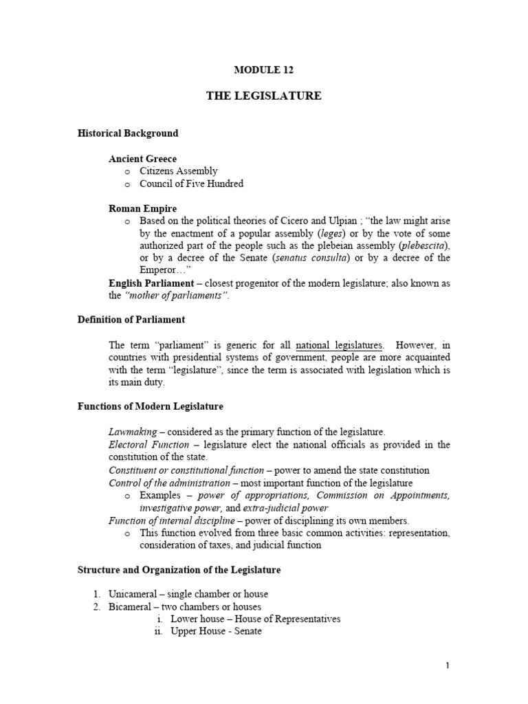 Lesson 12 | Download Free PDF | Bill (Law) | Legislature