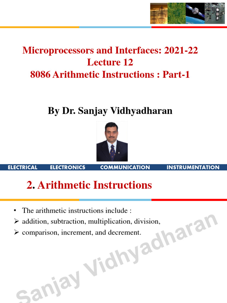 8086 Arithmetic Instructions Overview | PDF | Digital Electronics ...