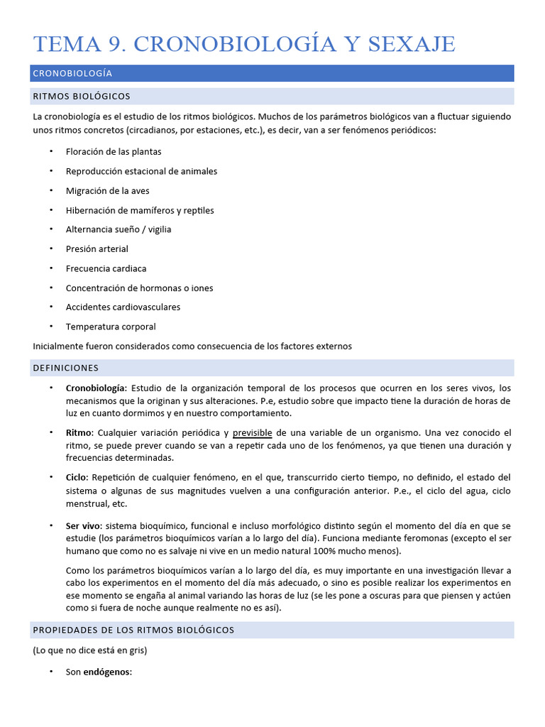 CRONOBIOLOGÍA | PDF | Biología