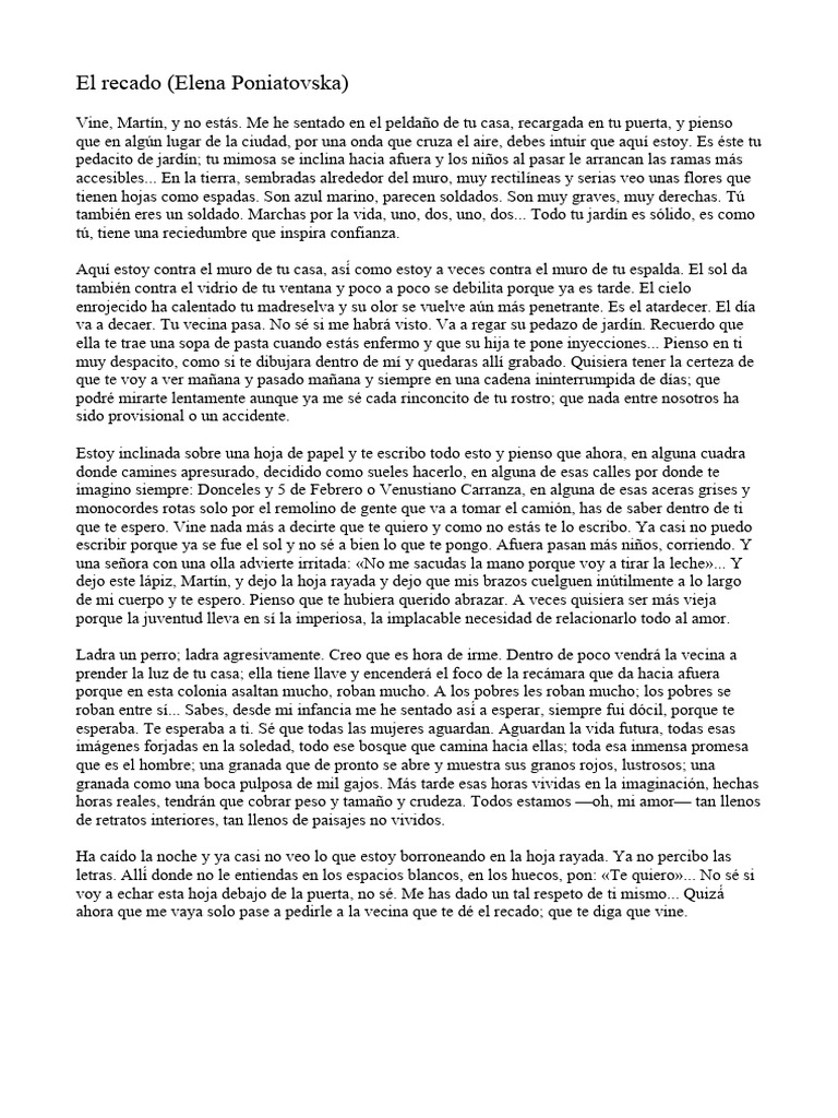 El Recado | PDF