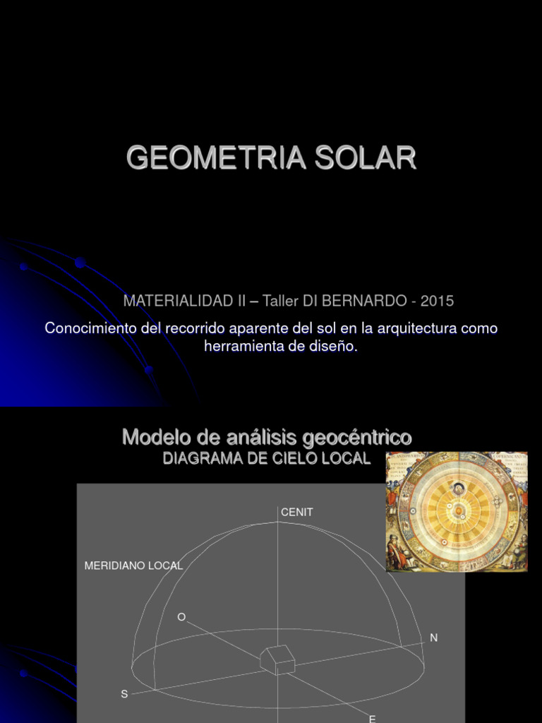 Geometría Solar en Arquitectura | PDF | Astrometria | Astronomía