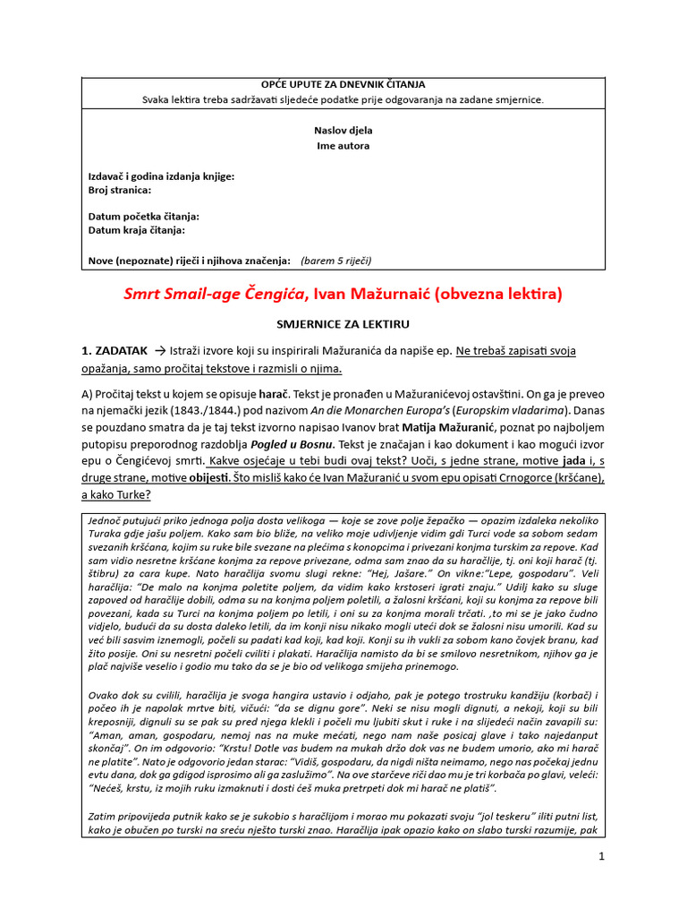 SMRT Smail-Age Čengića - Smjernice | PDF