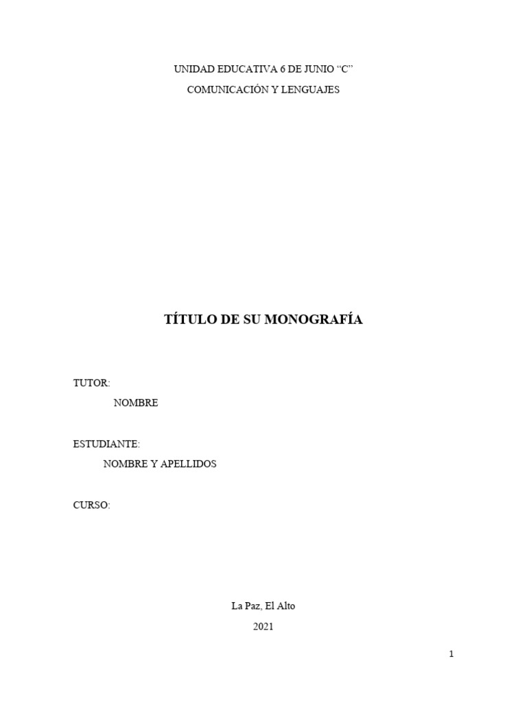 Monografia Ejemplo | PDF