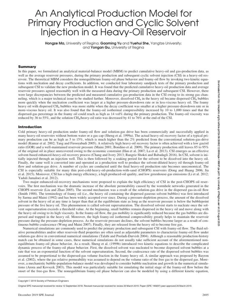 Dr. Ma's Paper - Spe 195697 Pa | PDF