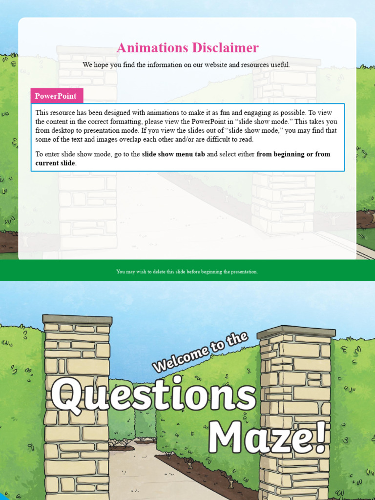 Ell Beginner Level Questions Maze Ver 1 | PDF