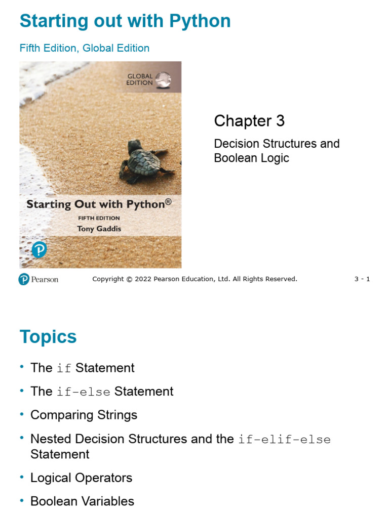 03 Gaddis Python Lecture PPT Ch03 | PDF | Boolean Data Type | Software Development