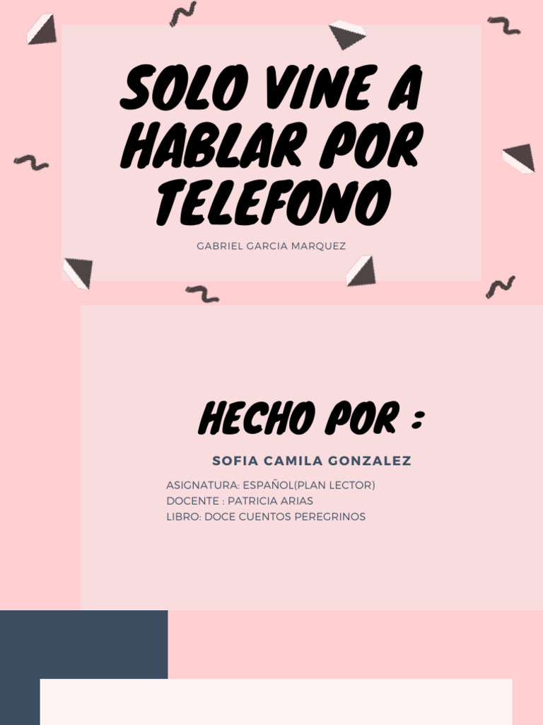 Solo Vine A Hablar Por Telefono | PDF
