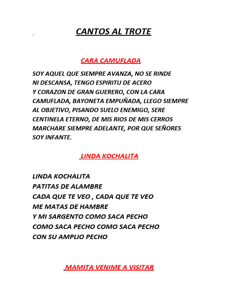 Cantos Al Trote | PDF