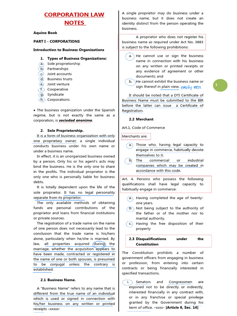 Corporation Notes | Download Free PDF | Corporations | Legal Liability