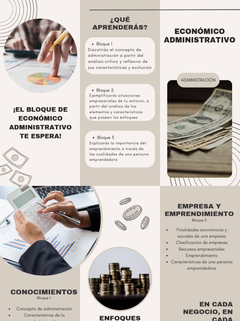 Administración Folleto | PDF | Iniciativa empresarial | Negocios económicos