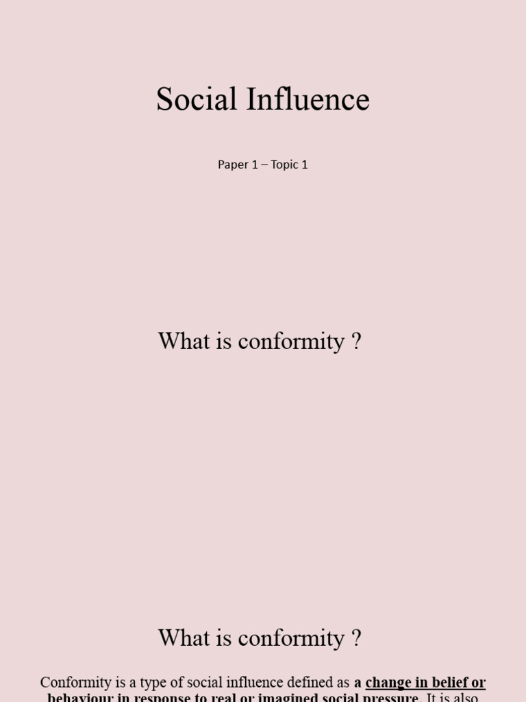 Social Influence | PDF