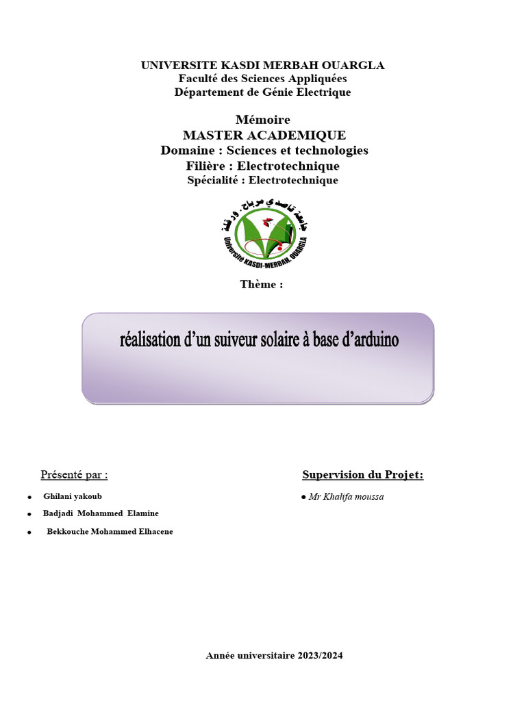 Réalisation d'un Suiveur Solaire Arduino | PDF | Programme informatique ...