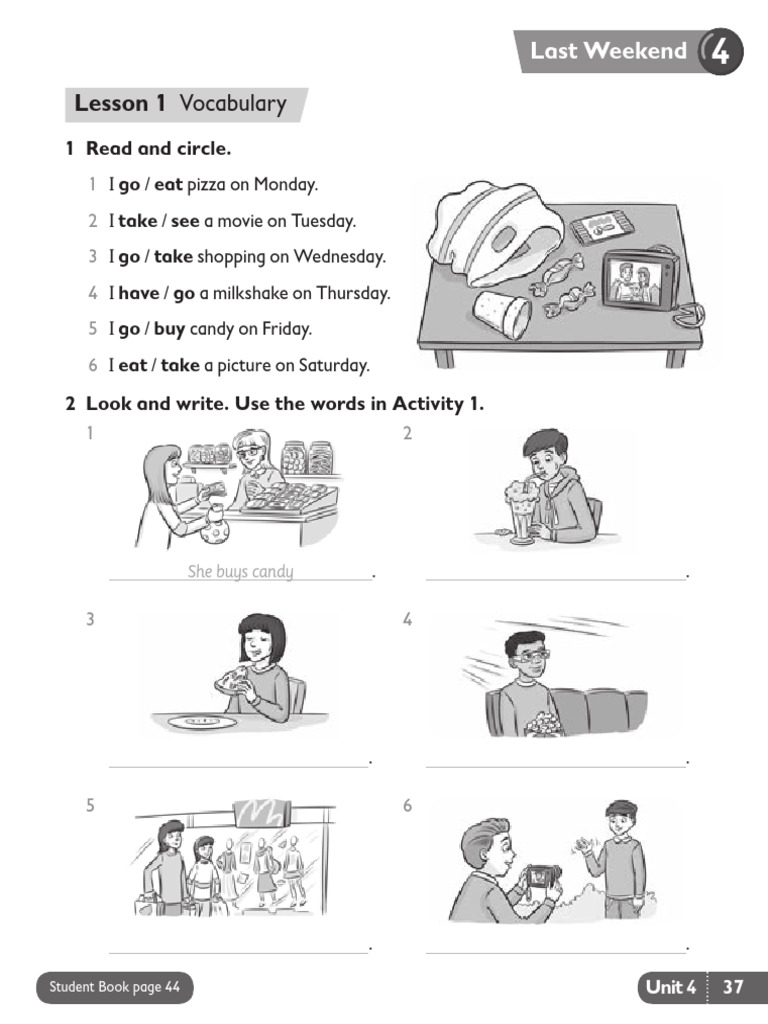 Share It Workbook Level 4 Unit 4 | PDF