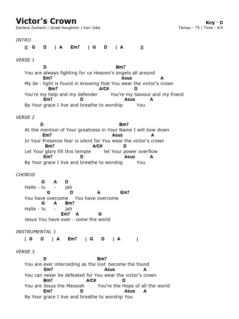 Victors-crown-D - Hills Songs | PDF