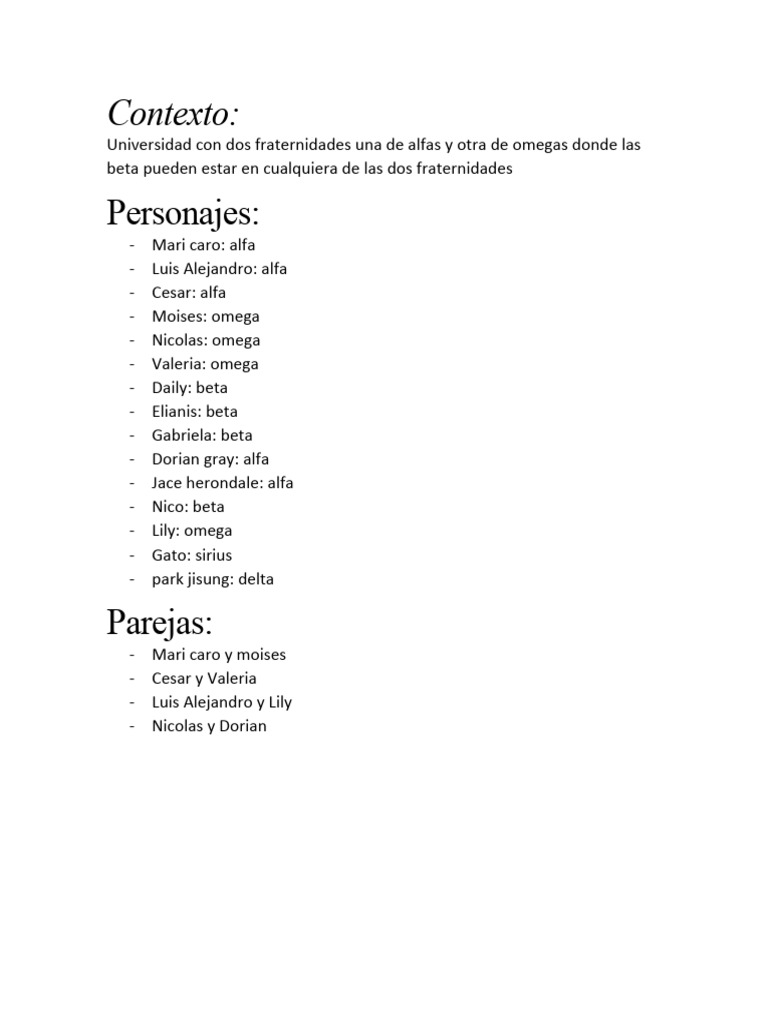 Mundo Omegaverse Libro | PDF