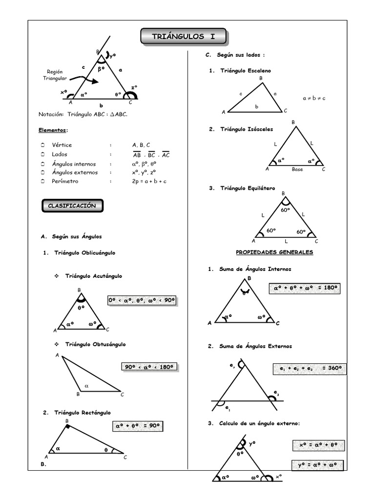 Geometria De Triangulos Prácticas Pdf Triángulo Geometría