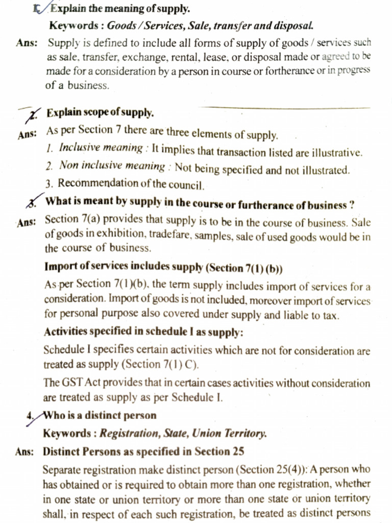 GST - Unit 2 (Theory Questions) | PDF | Taxes | Public Finance