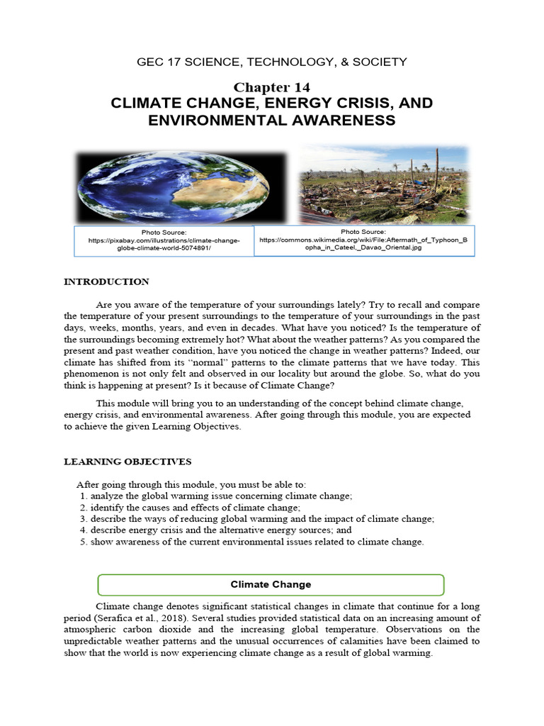 Gec 17 Chapter 14 Climate Change and Envi Awareness | Download Free PDF ... Gec 17 Chapter 14 Climate Change and Envi Awareness | Download Free PDF ...