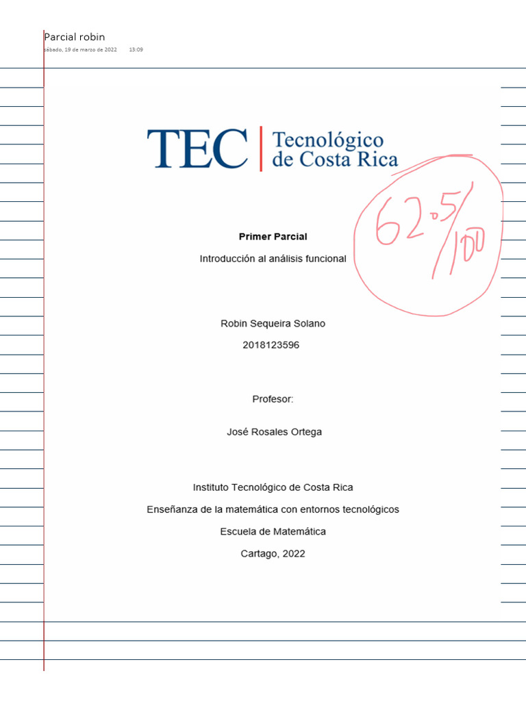 Sequeira Robin I Parcial | PDF