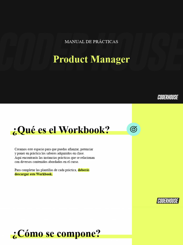 Workbook - Product Manager | PDF | Mercado (economía) | Metodología de ...