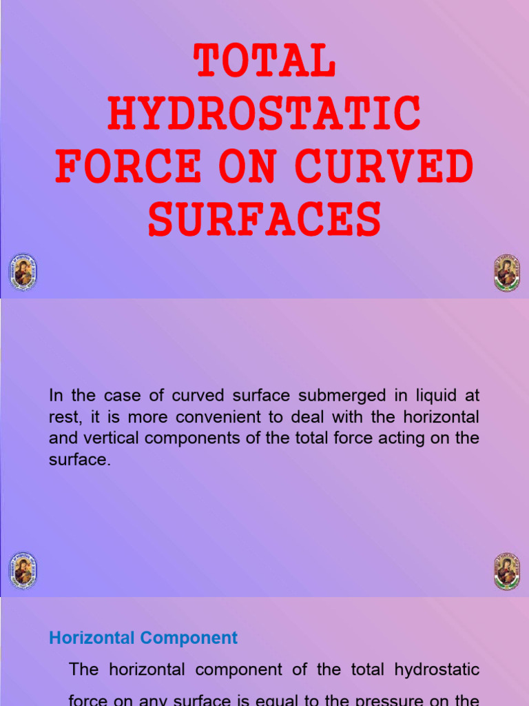 Total Hydrostatic Force On Curved Surfaces Pdf