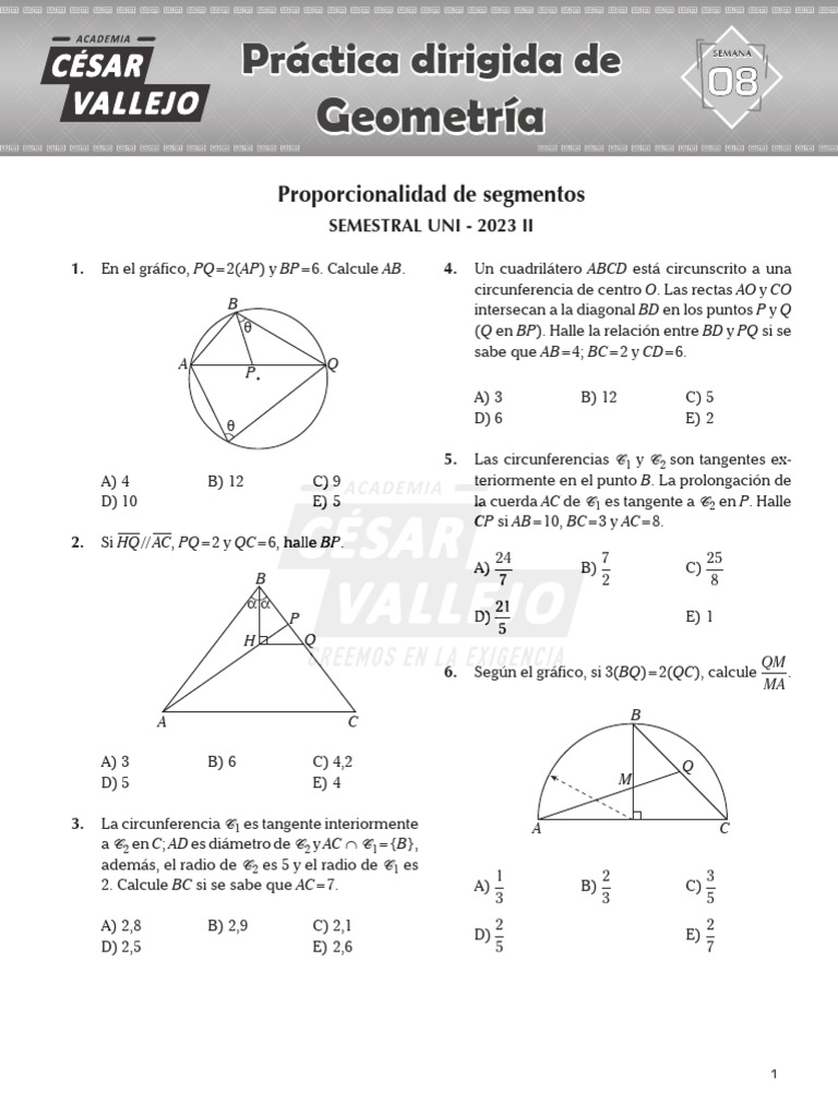 G Suni Dir Sem08 | PDF | Geometría analítica | Geometría