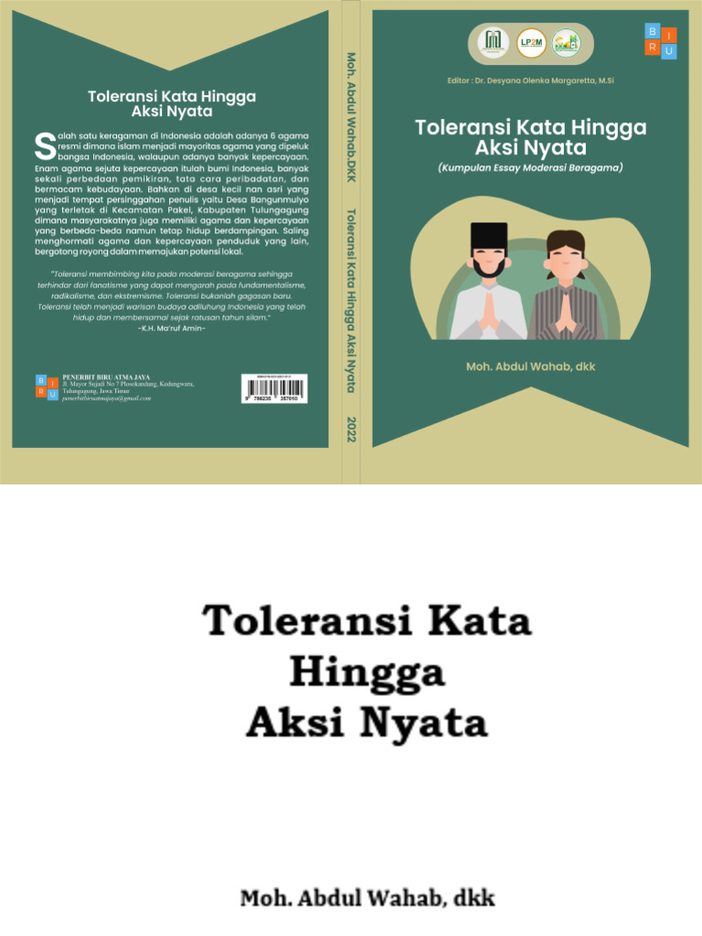 Toleransi Kata Hingga Aksi Nyata (Kumpulan Essay Moderasi Beragama) | PDF Toleransi Kata Hingga Aksi Nyata (Kumpulan Essay Moderasi Beragama) | PDF