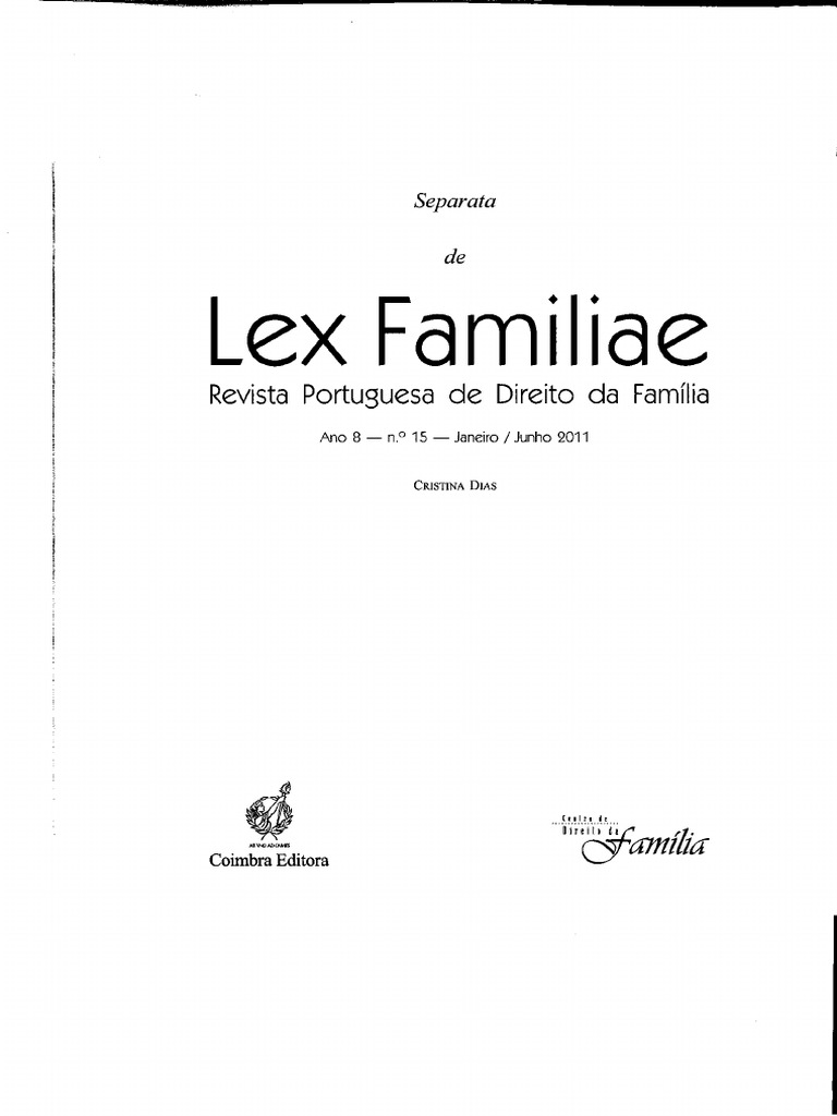 Lex Familiae Ano 8 N.º 15 2011 | PDF