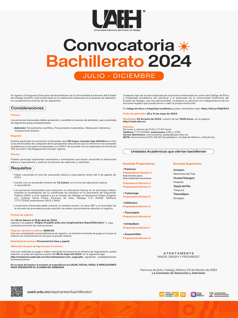 Convocatoria Bach JD 24 | PDF