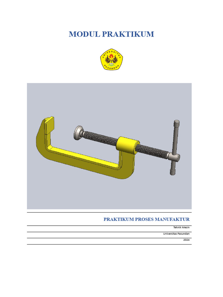 Praktikum Proses Manufaktur C-Clamp | PDF