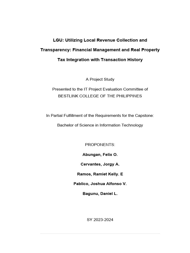 Local Revenue Collection & Tax Transparency | PDF | Scrum (Software ...