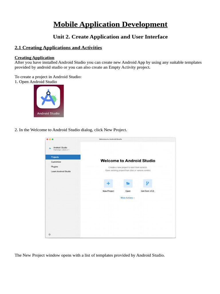 Mobile Application Development Unit 2 | PDF
