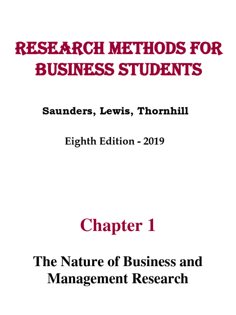 Nature of Business Research Overview | PDF | Data | Theory