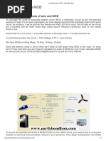 Cable Size Circuit Breaker MCB RCCB Amps Calculation | PDF | Computers