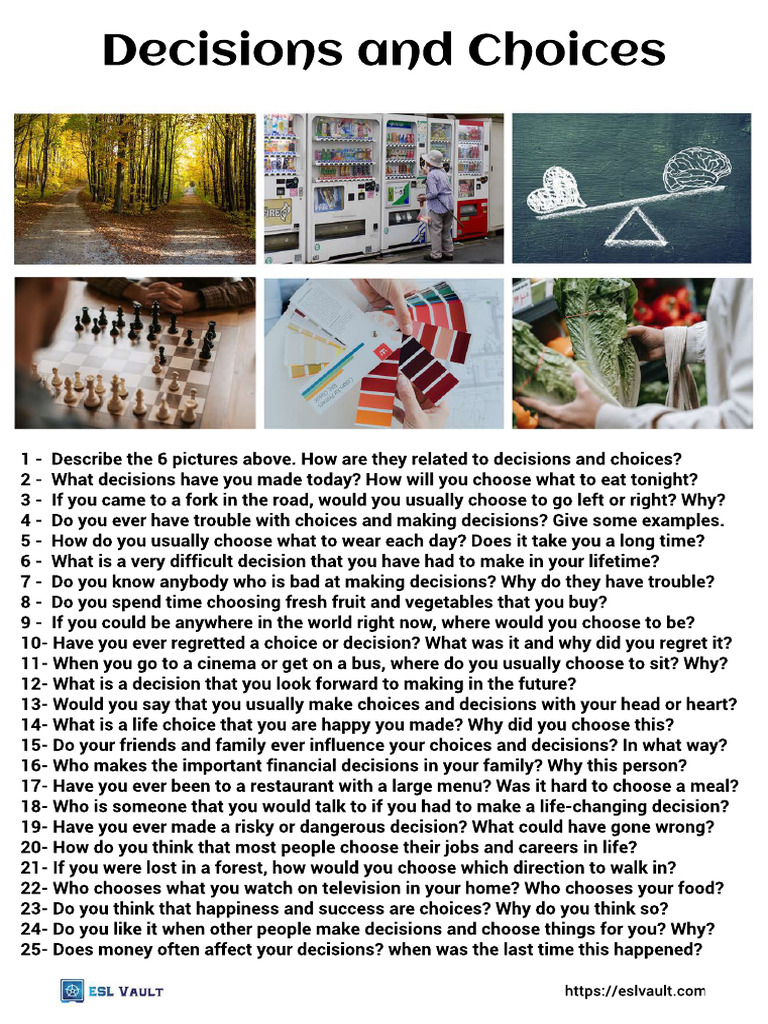 Decisions and Choices Discussion Questions | PDF