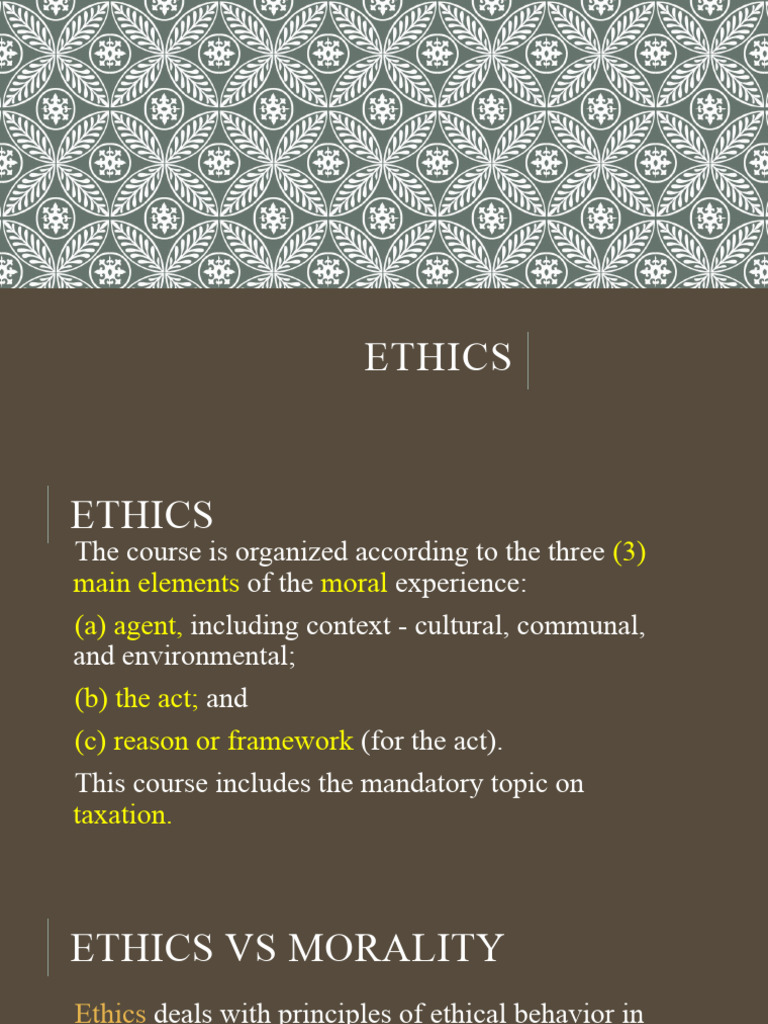 Understanding Ethics and Morality Principles | PDF | Morality | Autonomy