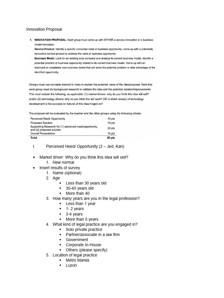 Innovation Proposal | Download Free PDF | Lawyer | Mobile App