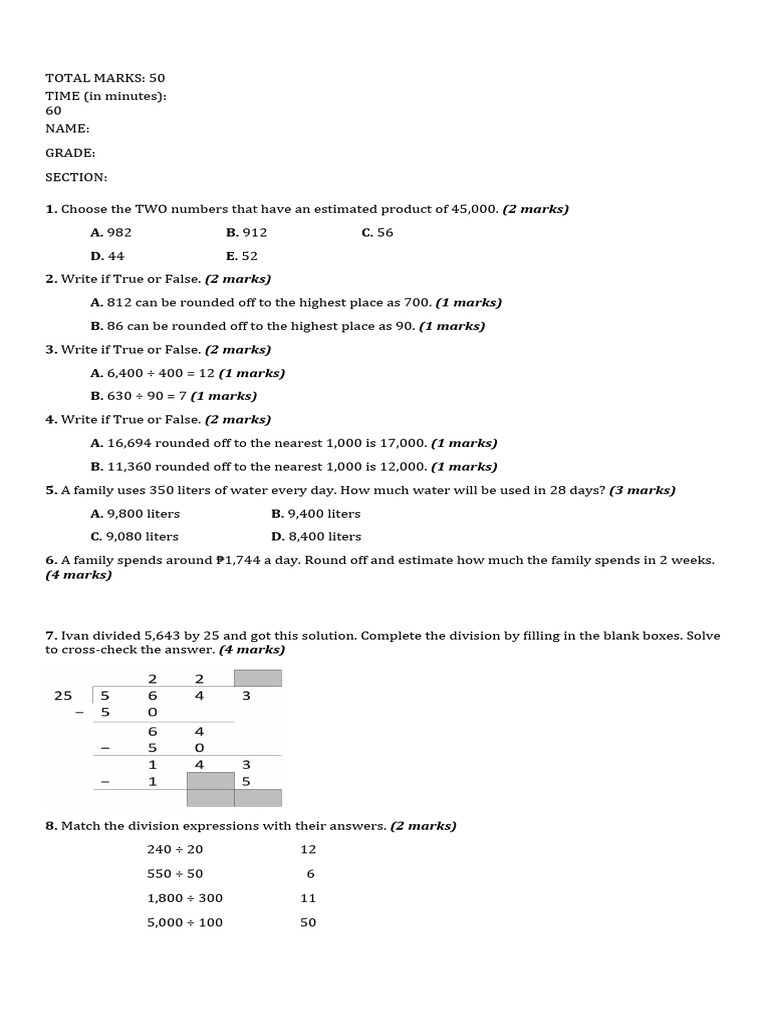 Math Practice Test B | PDF | Mathematics