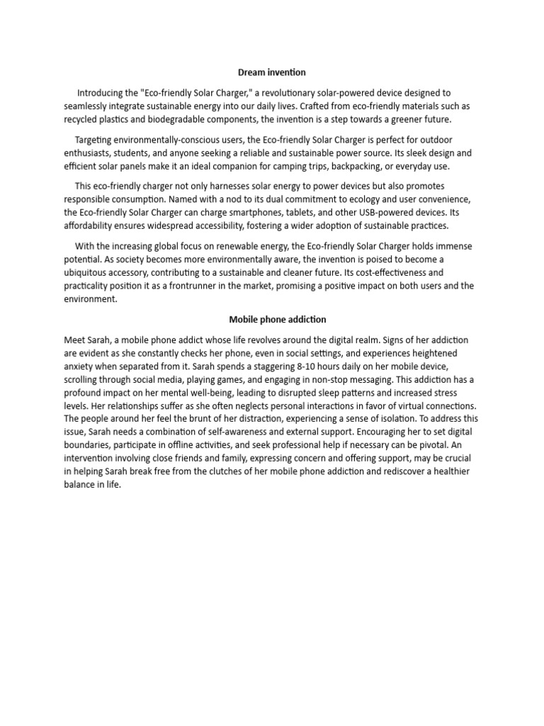 Dream Invention | PDF | Adolescence | Communication