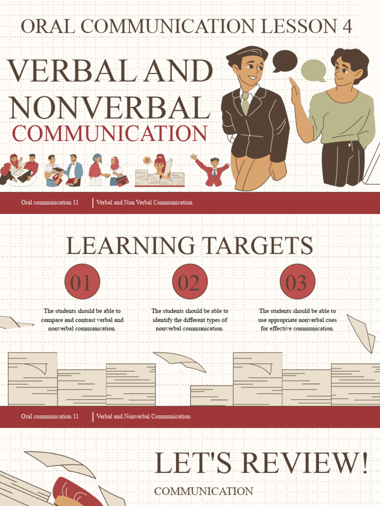 Lesson 4 - Verbal and Non Verbal Communication | PDF | Nonverbal ...