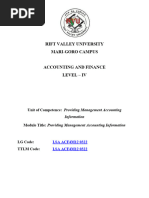 Accounting COC Level 4 2020 | PDF