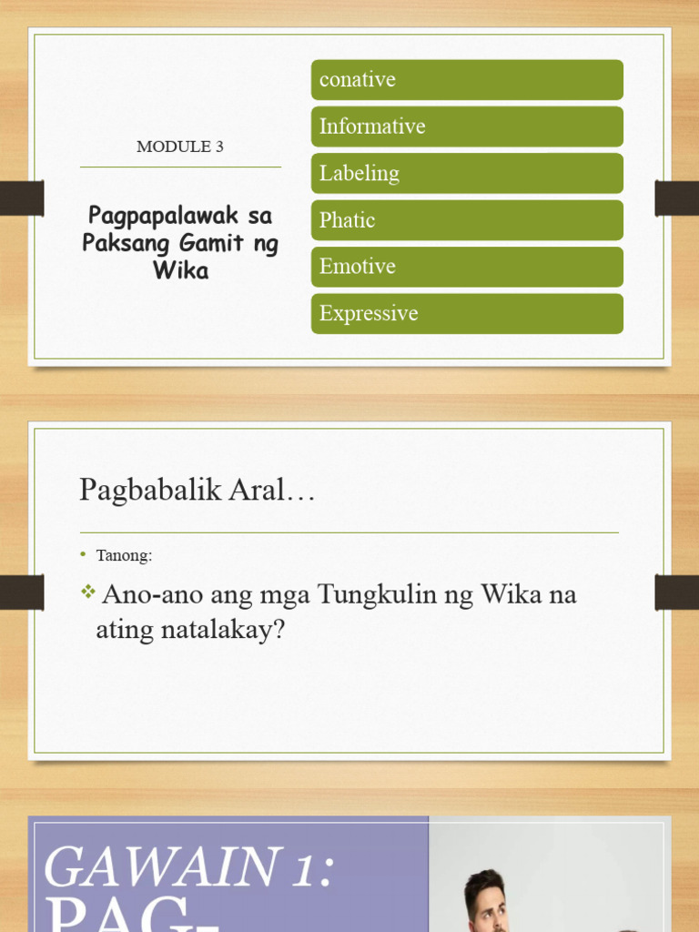Gamit NG Wika Ayon Kay Roman Jacobson | PDF