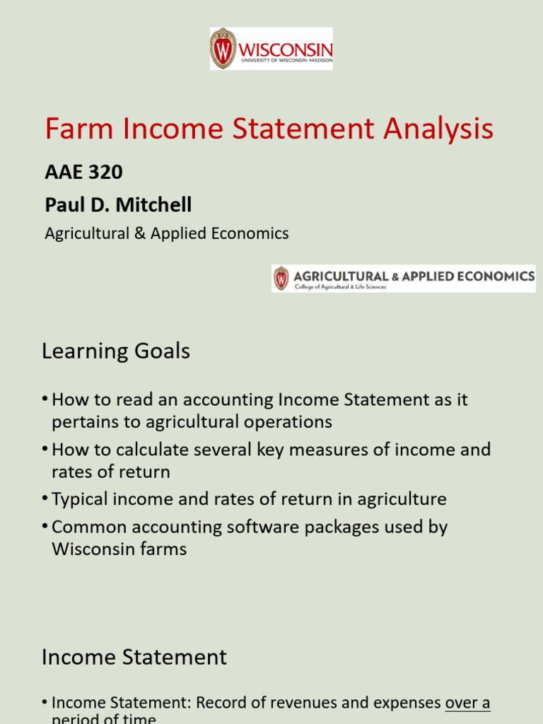 Farm Income Statement | PDF
