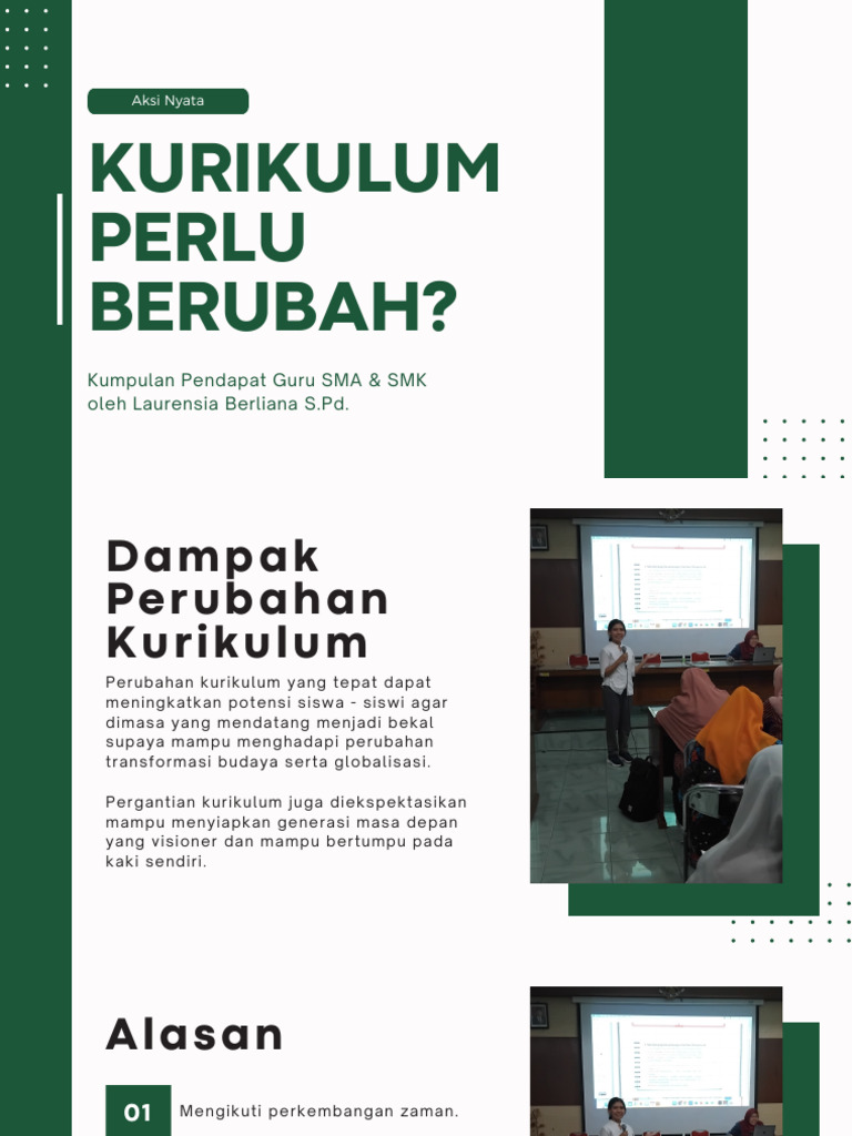 Mengapa Kurikulum Perlu Berubah | PDF