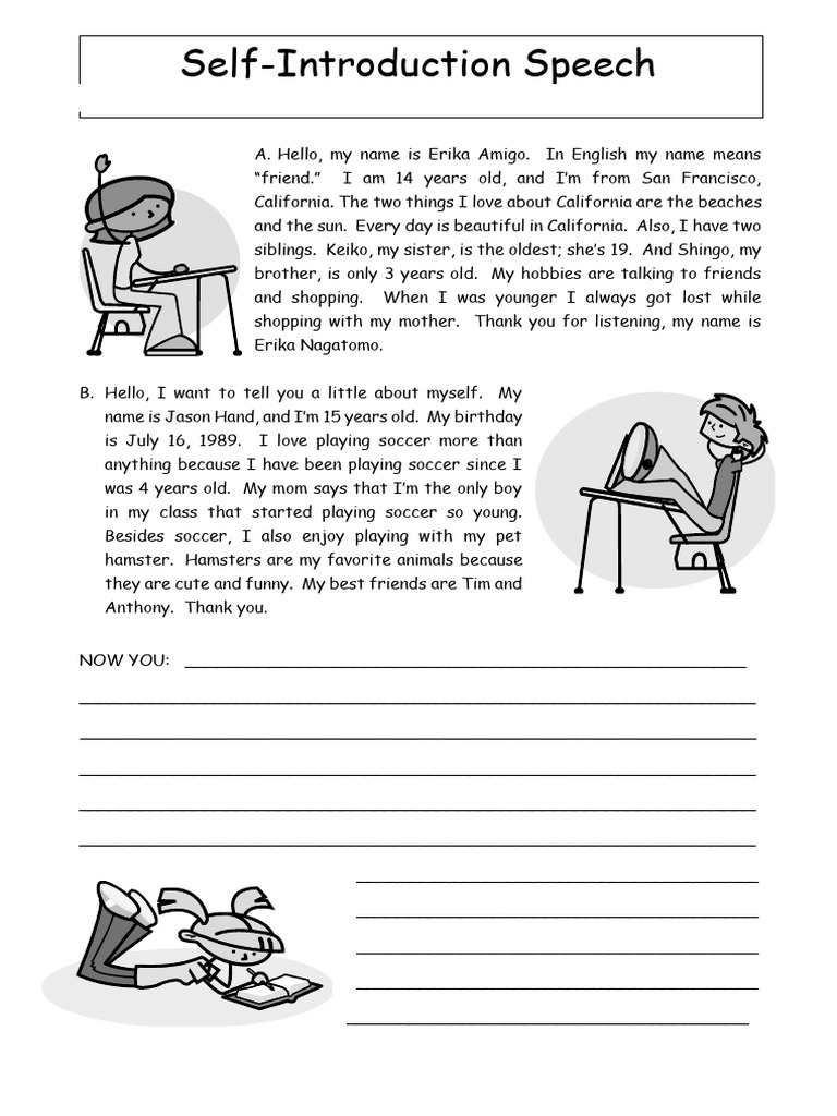 New Self Introduction Speech For School Students | PDF