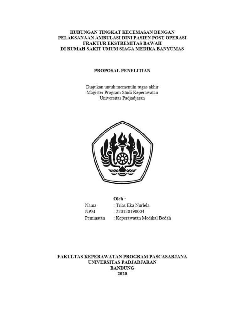 Hubungan Tingkat Kecemasan Dengan Pelaksanaan Ambulasi Dini Pasien Post ... Hubungan Tingkat Kecemasan Dengan Pelaksanaan Ambulasi Dini Pasien Post ...